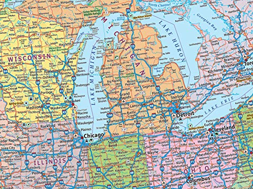 XXL USA Map Premium Poster Giant America Map with all States 55" x 39" MAPS IN MINUTESÙ (55"x39")