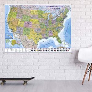 XXL USA Map Premium Poster Giant America Map with all States 55" x 39" MAPS IN MINUTESÙ (55"x39")