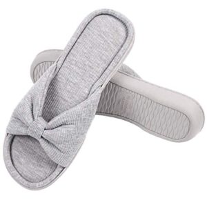 caramella bubble womens memory foam open toe slip on summer sandal slippers grey