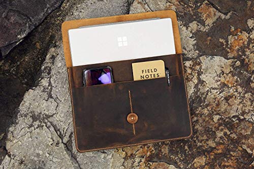 Vintage leather microsoft surface pro case with keyboard rustic retro leather surface pro 4 5 6 case bag SUPX05C-N