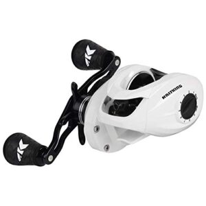 kastking crixus baitcasting reels,glacier white,6.5:1 gear ratio,right handed fishing reel