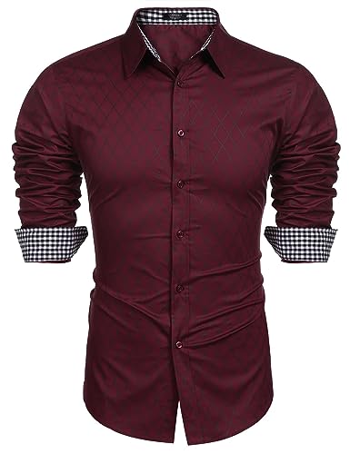 COOFANDY Mens Shirt Business Dress Slim Fit Casual Button Down