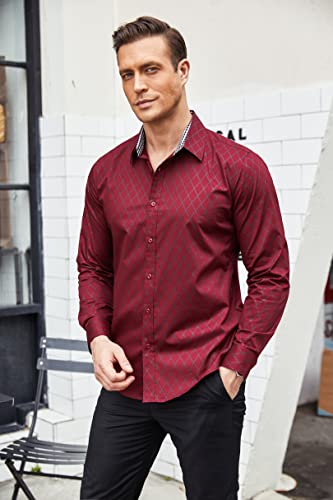 COOFANDY Mens Shirt Business Dress Slim Fit Casual Button Down