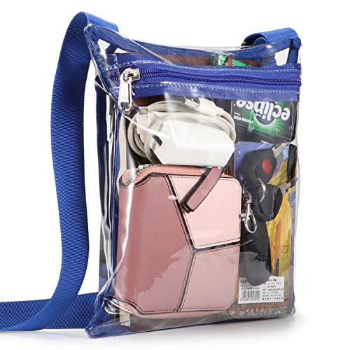 HULISEN Clear Crossbody Purse Bag, Stadium Approved, with Extra Inside Pocket