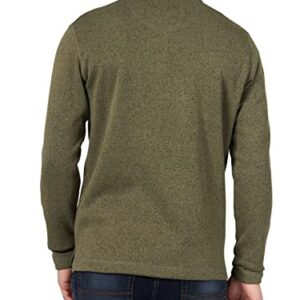 Wrangler Authentics Men's Long Sleeve Fleece Quarter-Zip, Olive Night, XX-Large