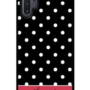 Polka Dot Black White Red Personalized Black Rubber Phone Case Compatible With Samsung Galaxy S23 S23+ Ultra S22 S22+ S21 S21FE S21+ S20FE S20+ S20 Note 20 S10 S10+ S10e