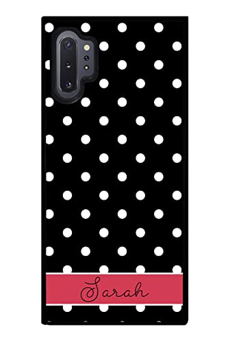 Polka Dot Black White Red Personalized Black Rubber Phone Case Compatible With Samsung Galaxy S23 S23+ Ultra S22 S22+ S21 S21FE S21+ S20FE S20+ S20 Note 20 S10 S10+ S10e