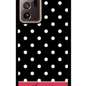 Polka Dot Black White Red Personalized Black Rubber Phone Case Compatible With Samsung Galaxy S23 S23+ Ultra S22 S22+ S21 S21FE S21+ S20FE S20+ S20 Note 20 S10 S10+ S10e