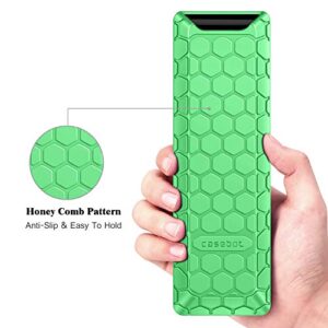 Fintie Remote Case for Vizio XRT122 Smart TV Remote, CaseBot (Honey Comb) Lightweight Anti-Slip Shockproof Silicone Cover for Vizio XRT122 LCD LED TV Remote Controller, Green- Glow in The Dark