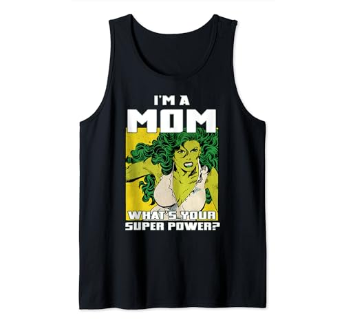 Marvel I'm A Mom What's Your Superpower She-Hulk Portrait Tank Top