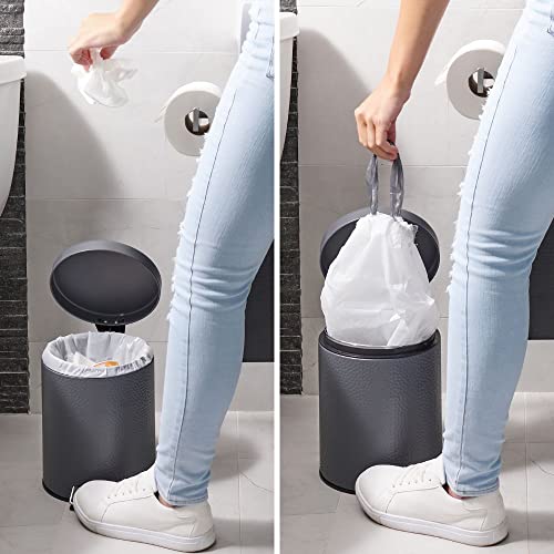 Plasticplace Custom Fit Trash Bags │ simplehuman (x) Code D Compatible (200 Count) │ White Drawstring Garbage Liners 5.3 Gallon / 20 Liter │ 15.75" x 28"