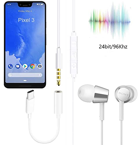 USB C to 3.5mm Headphone Jack Adapter Compatible with Pixel 6 5 4 3 2 XL, iPad Pro 2022 2021 2020 2018, Sony HTC Moto Samsung Galaxy S21 S20 Ultra S20+ Note 20 10 S10 S9 Plus and More