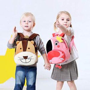 Ladyzone Toddler Backpack Zoo Animals Backpacks Cute Plush Bag Cartoon 10" Preschool Book Bag For 2+ Years Girls Boys (Shark)