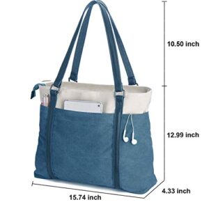 Women's Work Bag with Laptop Compartment Zipper Pockets Large Teacher Totes Purse