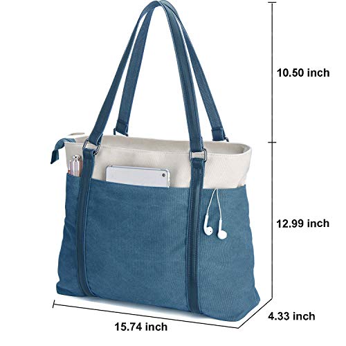 Women's Work Bag with Laptop Compartment Zipper Pockets Large Teacher Totes Purse