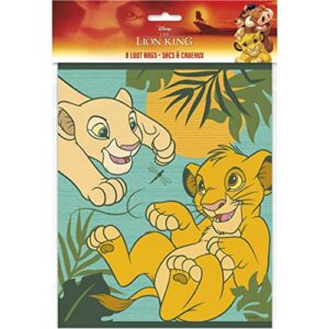 disney lion king party loot bags | 9" x 7.5" | 8 pcs