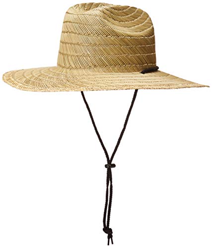 Quiksilver mens Pierside Straw Lifeguard Beach Sun Hat, Natural/Black, Large-X-Large US