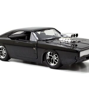 Jada Toys Fast & Furious Dom & Dodge Charger R/T, 1:24 Scale Build n' Collect Die-Cast Model Kit with 2.75" Die-Cast Figure, Black