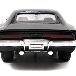 Jada Toys Fast & Furious Dom & Dodge Charger R/T, 1:24 Scale Build n' Collect Die-Cast Model Kit with 2.75" Die-Cast Figure, Black