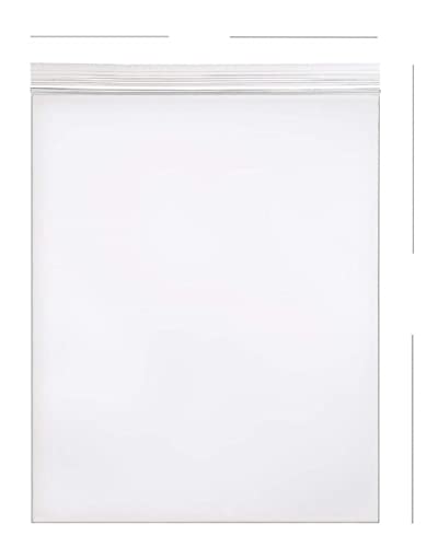 AM-Ink 50-Pcs 20x24 Poly Self Sealing Storage Reclosable Resealable Clear Plastic Bags 2 MIL