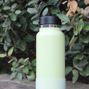 One MissionX Protective Boot Sleeve for Hydro Flask - Stanley Quencher & IceFlow Tumbler - Also for Similar Bottles, BPA Free Silicone (Fits Hydro 12-24oz/Stanley 40oz Quencher, White Clear)