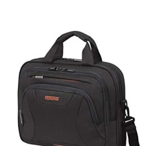 American Tourister Briefcase, Black (Black/Orange), S (13.3 Inch-14 Inch)