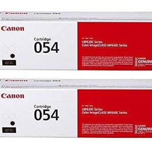 Canon Genuine 054 Black Toner Cartridge 2-Pack