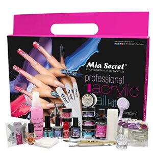 mia secret professional acrylic nail kit/set for beginner - nail kit with everything - kit de uñas acrilicas completo mia secret - kit para uñas de acrilico completo