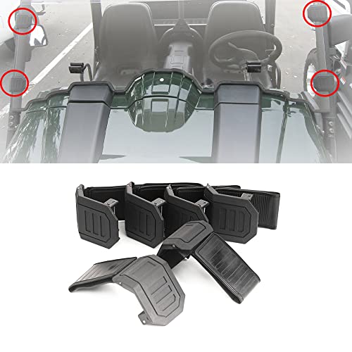 Chikia 6PCS Front Windshield Mount Clamps Straps Kit Compatible For Hisun UTV 400 500 700 800 strike550 Massimo msu 500 700 Axis 500 700 Coleman 500 700 Cub Cadet 500 700 Bennche 500 700