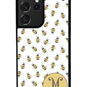 Honey Bumble Bee Personalized Black Rubber Phone Case Compatible With Samsung Galaxy S23 S23+ Ultra S22 S22+ S21 S21FE S21+ S20FE S20+ S20 Note 20 S10 S10+ S10e