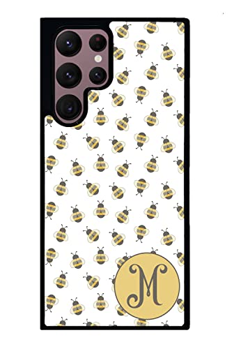 Honey Bumble Bee Personalized Black Rubber Phone Case Compatible With Samsung Galaxy S23 S23+ Ultra S22 S22+ S21 S21FE S21+ S20FE S20+ S20 Note 20 S10 S10+ S10e