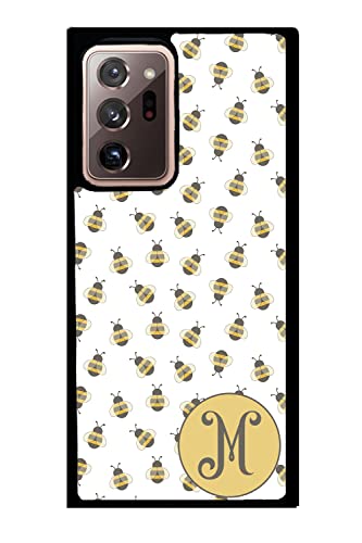 Honey Bumble Bee Personalized Black Rubber Phone Case Compatible With Samsung Galaxy S23 S23+ Ultra S22 S22+ S21 S21FE S21+ S20FE S20+ S20 Note 20 S10 S10+ S10e