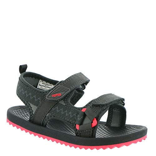 OshKosh B'Gosh Boy's Harbor Sandal, Charcoal, 6 Toddler