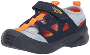 oshkosh b'gosh boy's emon bump toe sandal, navy, 7 toddler