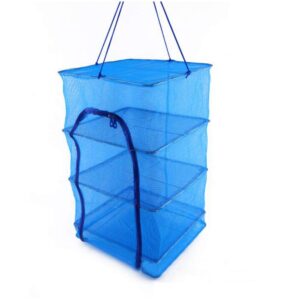 lolicute drying rack net dryer 4 layers fish net 15.7x 15.7 x 25.6inch drying rack folding fish mesh