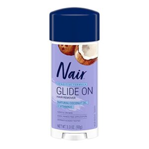 nair hair remover sensitive formula glide on depilatory cream 3.3 oz