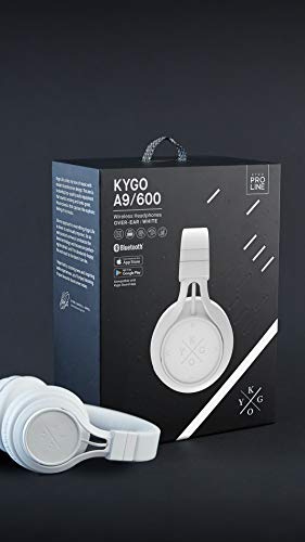 Kygo Life A9/600 | Over-Ear Bluetooth Headphones, aptX® and AAC® Codecs, Built-in Microphone, NFC Pairing, Memory Foam Ear Cushions, 23 Hours Playback, Kygo Sound App, Pro Line (White)