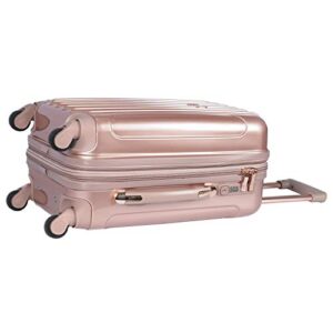 kensie Women's Alma Hardside Spinner Luggage,Expandable, Rose Gold, 3 Piece Set (20/24/28)