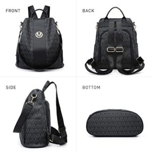 MKP COLLECTION Women Fashion Backpack Purse Multi Pockets Anti-Theft Rucksack Travel Shoulder Bag Handbag Set 2pcs