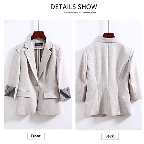 SUSIELADY Womens Notched Lapel Pocket Single Button Casual Work Office Blazer Jacket Slim Fit Blazer for Business Lady