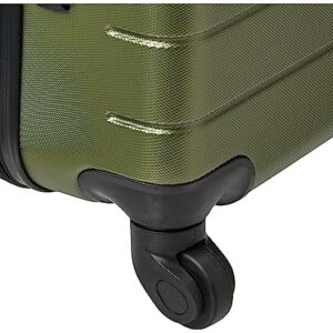 Wrangler Smart Luggage Set with Cup Holder and USB Port, Olive Green, 20-Inch Carry-On