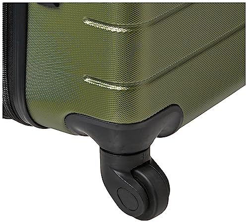 Wrangler Smart Luggage Set with Cup Holder and USB Port, Olive Green, 20-Inch Carry-On