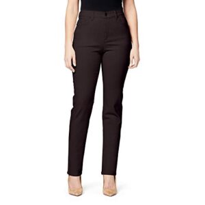 gloria vanderbilt womens amanda classic high rise tapered jean, coffee roast, 20 plus regular