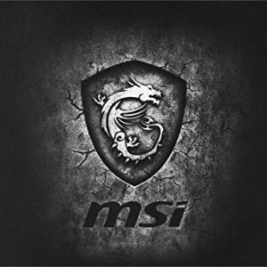 MSI Agility GD20 Premium Gaming Mouse Pad, Standard Medium Size,Ultra Smooth Micro-Tex Textile Surface,Anti-Slip Natural Rubber Base,Extra Thick,Perfect for Laser and Optical Mice,12.5” X 8.7” X 0.2”