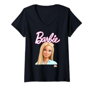 barbie dreamhouse adventures barbie portrait v-neck t-shirt