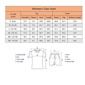 COLORFULLEAF Womens Pajamas Set Summer Short Sleeve Sleepwear Button Down Nightwear Shorts Soft Pj Sets(Blue/White Dots, 3XL)