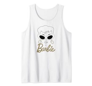 barbie 60th anniversary gold glasses tank top