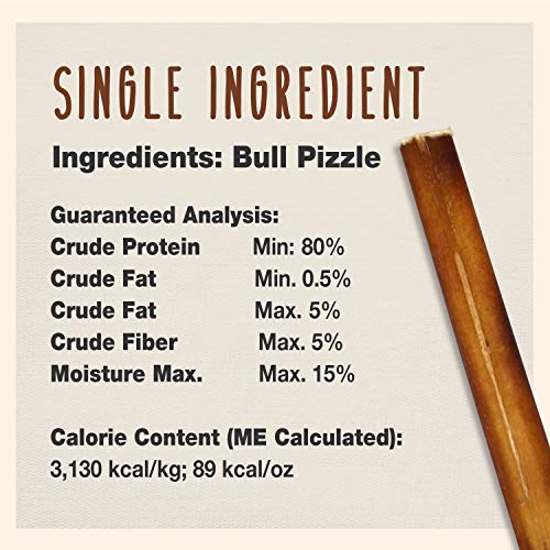 Cadet Bully Sticks for Dogs - All-Natural, Long-Lasting Grain-Free Dog Chews - Bully Sticks for Small, Medium, and Large Dogs - Dog Treats for Aggressive Chewers (12 oz.)