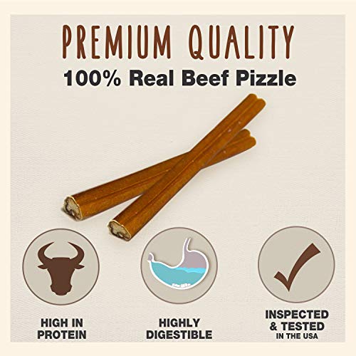 Cadet Bully Sticks for Dogs - All-Natural, Long-Lasting Grain-Free Dog Chews - Bully Sticks for Small, Medium, and Large Dogs - Dog Treats for Aggressive Chewers (12 oz.)