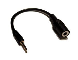 ienza 2.5mm male 3-pole to 3.5mm female 4-pole trrs headset jack adapter compatible with panasonic cordless phones to headsets or headphones with a 3.5mm trrs plug (mic & headphone)